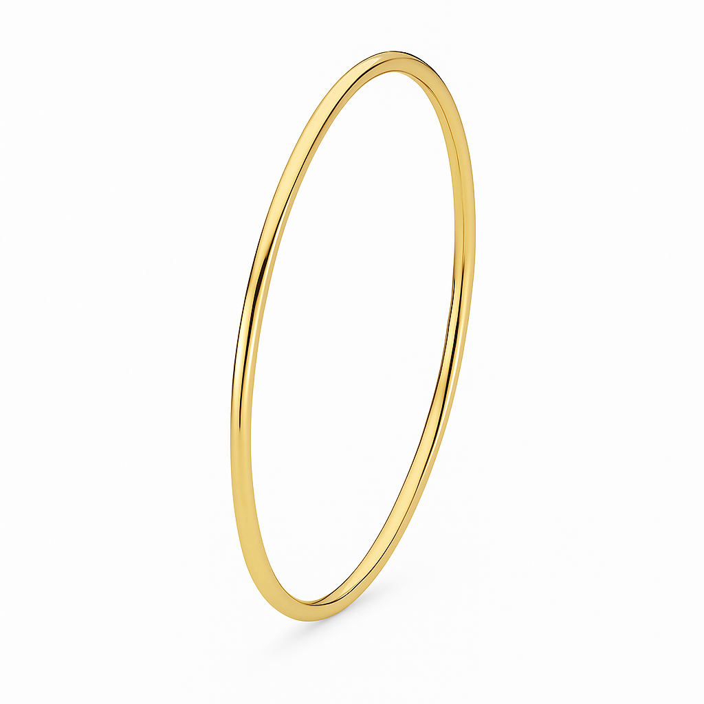 9ct Yellow Gold Silver Filled Golf Bangle (65mm) – Camerons Fine Jewellers